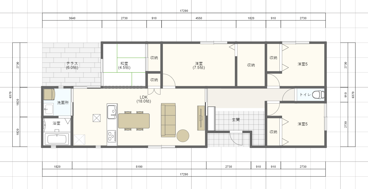 平屋が大人気なので、コンパクトな4LDK間取りを作ってみた | アイビスホーム